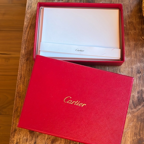 Cartier | Other | Cartier Cards Box Of 4 Stationery Cards And 4 ...